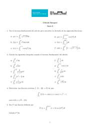 Guía cálculo integral | Ejercicios de Cálculo diferencial y integral | Docsity