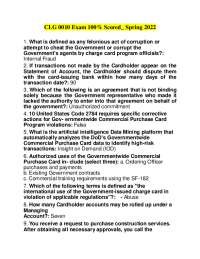 CLG 0010 Exam All Answers Correct_ Spring 2022 | Exams Nursing | Docsity