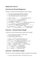 Present simple and past simple | Apuntes de Idioma Inglés | Docsity