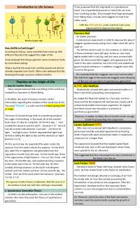 Introduction to Life Science | Cheat Sheet Earth science | Docsity