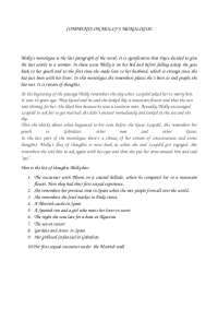 Molly' monologue comment | Schemi e mappe concettuali di Inglese | Docsity