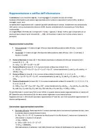 Riassunto Fondamenti di Informatica UNICT: Dalla Codifica alle Liste di liste di puntatori ...