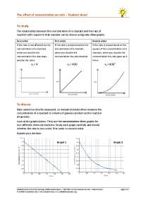 IGCSE-Rate Of Reaction Summary Revision Notes | Summaries Chemistry ...