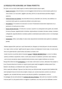 Le regole per scrivere un tema perfetto | Appunti di Italiano | Docsity