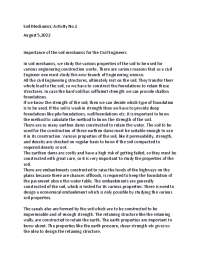 SOIL MECHANICS QUIZ AND NOTES | Study notes Soil Mechanics and ...