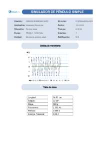 Laboratorio virtual péndulo simple | Exámenes de Física | Docsity
