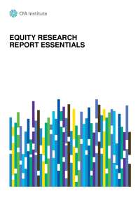 CFA EQUITY RESEARCH REPORT TEMPLATE | Summaries Research Methodology ...