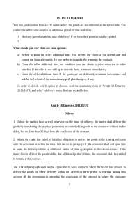 Drafting consumers contract | Appunti di E-Business | Docsity