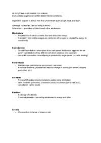 Characteristics of Living Things & Cell Theory | Summaries Earth science | Docsity