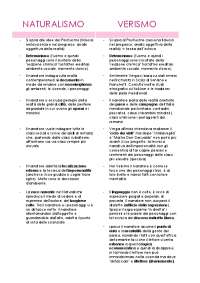 Fine 800 - Verismo e Naturalismo | Schemi e mappe concettuali di Italiano | Docsity