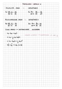 Formulario di Fisica 1 (superiori e università) | Schemi e mappe concettuali di Fisica | Docsity