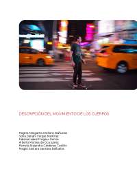 DESCRIPCIÓN DEL MOVIMIENTO DE LOS CUERPOS | Esquemas y mapas conceptuales de Matemáticas | Docsity