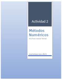 Actividad 2 - Métodos Numéricos | Ejercicios de Métodos Numéricos | Docsity