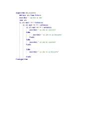 Año bisiesto pseudocodigo | Ejercicios de Análisis Complejo | Docsity