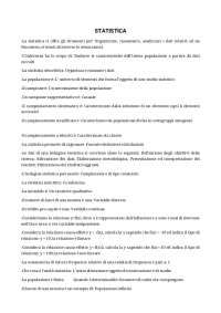 Statistica L18 ECONOMIA PEGASO COMPLETO | Prove d'esame di Statistica | Docsity