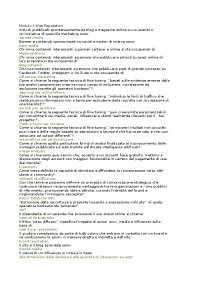 Eipass Social Media Manager Modulo 3 Web Reputation | Prove d'esame di Informatica | Docsity