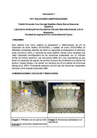 Ph y soluciones amortiguadoras | Ejercicios de Cálculo | Docsity