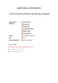 Cálculo integral y diferencial | Ejercicios de Cálculo diferencial y integral | Docsity
