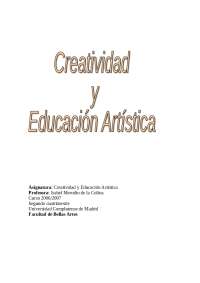 Desarrollo de una unidad didactica | Ejercicios de Pensamiento Creativo | Docsity