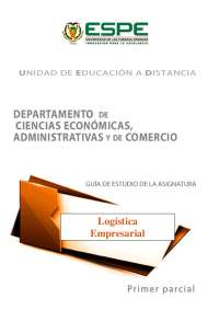 Guía de estudio logistica | Guías, Proyectos, Investigaciones de Logística | Docsity