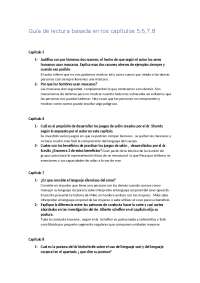 Resumen de los capítulos | Esquemas y mapas conceptuales de Literatura Española | Docsity