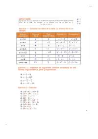 Ejercicios números complejos | Ejercicios de Matemáticas | Docsity