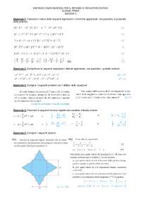 ESERCIZI DI MATEMATICA PER LA SECONDA SUPERIORE | Esercizi di Matematica | Docsity