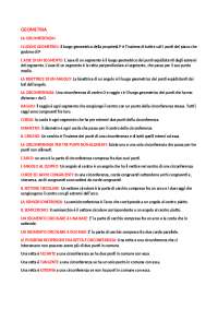 Geometria del cerchio | Schemi e mappe concettuali di Matematica | Docsity