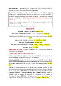 Práctica 7 año 2022 derecho procesal I | Ejercicios de Derecho Procesal | Docsity