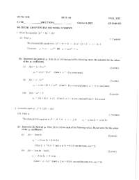 Differential equations | Quizzes Mathematics | Docsity