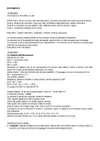 Informatica base - riassunto con appunti | Appunti di Informatica gestionale | Docsity