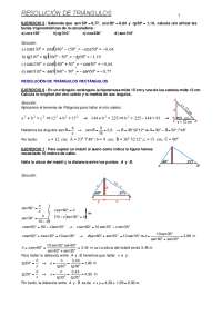 Soluciones problemas trigonometría | Ejercicios de Matemáticas | Docsity