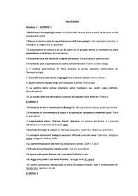 Anatomia scienze motorie pegaso L22 | Prove d'esame di Anatomia | Docsity