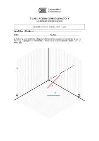 Consolidado geometría descriptiva | Esquemas y mapas conceptuales de Geometría Descriptiva | Docsity