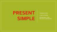 PRESENT SIMPLE slide | Schemi e mappe concettuali di Inglese | Docsity