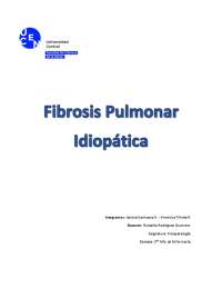 Fibrosis pulmonar idiopatica | Apuntes de Fisiopatología | Docsity