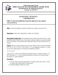 Mechanics - First Year Engineering | Study notes Mechanics | Docsity