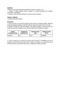 Practica termodinamica | Ejercicios de Termodinámica | Docsity