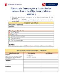 Matriz smart documento | Ejercicios de Psicología | Docsity