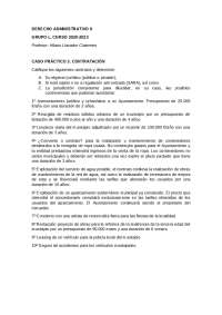 Supuesto practico de derecho admin | Ejercicios de Derecho Administrativo | Docsity