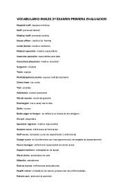 Vocabulario de ingles | Apuntes de Inglés | Docsity