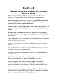 Resumen de boulevard | Resúmenes de Lengua y Literatura | Docsity