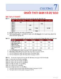 Business statistics - time series | Cheat Sheet Mathematics | Docsity