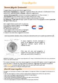 Campo Magnetico per superiori | Appunti di Fisica | Docsity