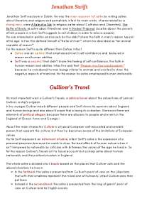 Jonathan Swift and “Gulliver’s Travel” | Appunti di Inglese | Docsity