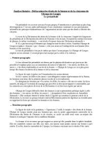 Analyse linéaire - Préambule de Olympe de Gouges | maturité tests ...