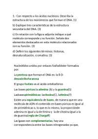 Solución ejercicios_ac_nucleicos | Ejercicios de Biología | Docsity