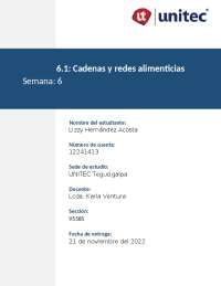 Cadenas y redes. Alimenticias | Ejercicios de Ecología | Docsity