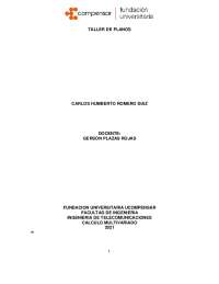 Planos desarrollados | Ejercicios de Matemáticas | Docsity