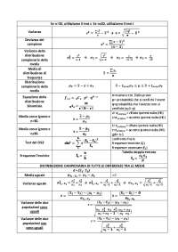 Formule Psicometria II | Schemi e mappe concettuali di Psicometria | Docsity